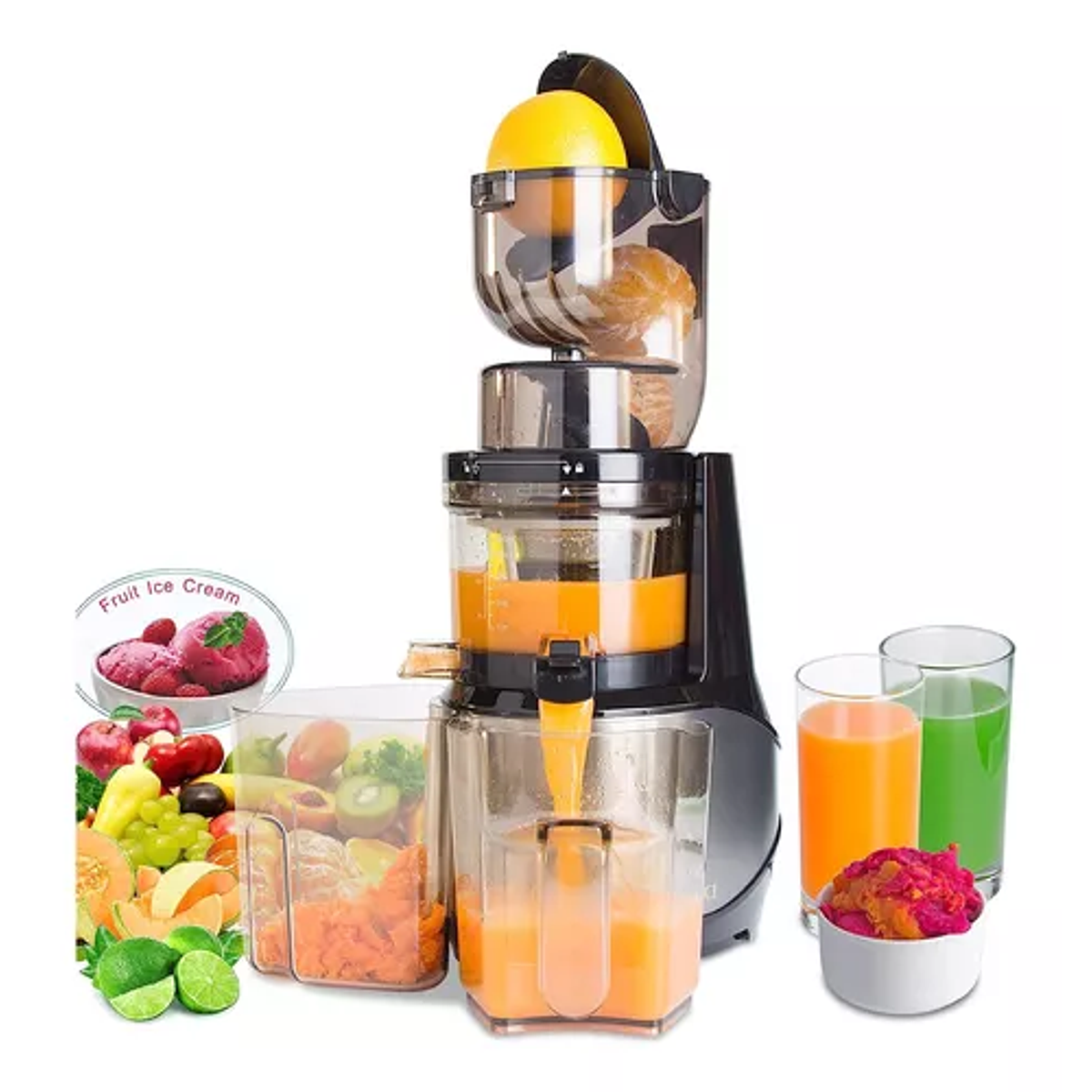 Extractor De Jugos Lento Frutas Y Verduras RAF 150W | León Import