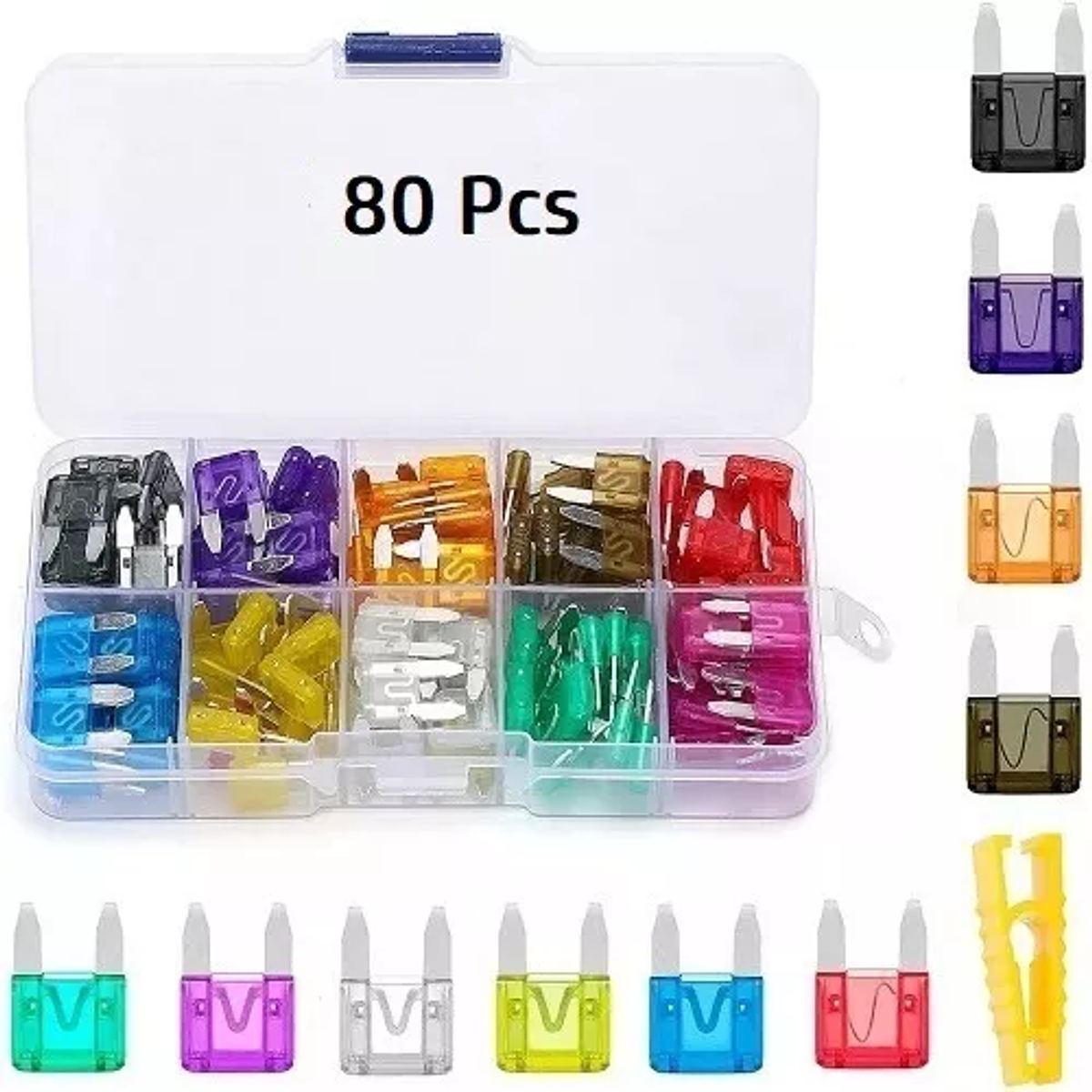 Kit Mini Fusibles Automotriz Auto 80 Unid Mas Extractor | León Import