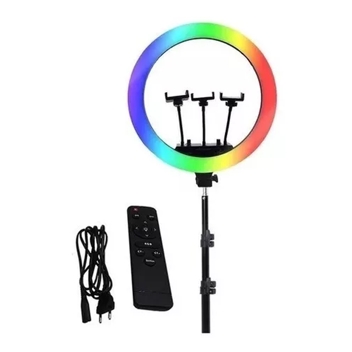 Aro Luz Led Multicolor 45cm + Control + Trípode Rgb + Blanca | León Import