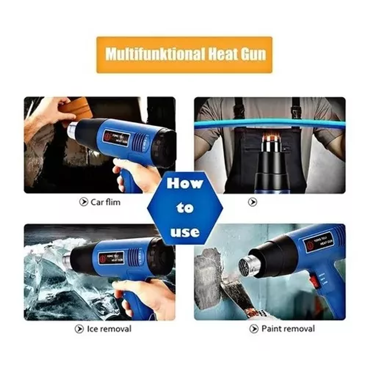 Pistola Calor 1000/1800w 400/600ºc Aire Caliente | León Import