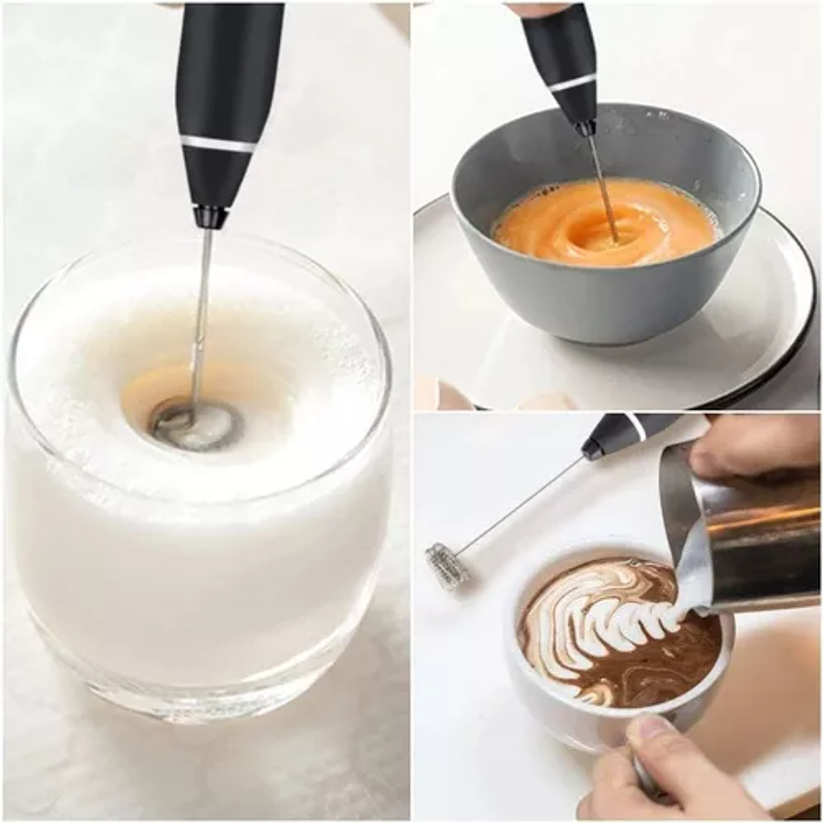 Mini Batidor Revolvedor Café Espuma Leche Huevos Recargable | León Import