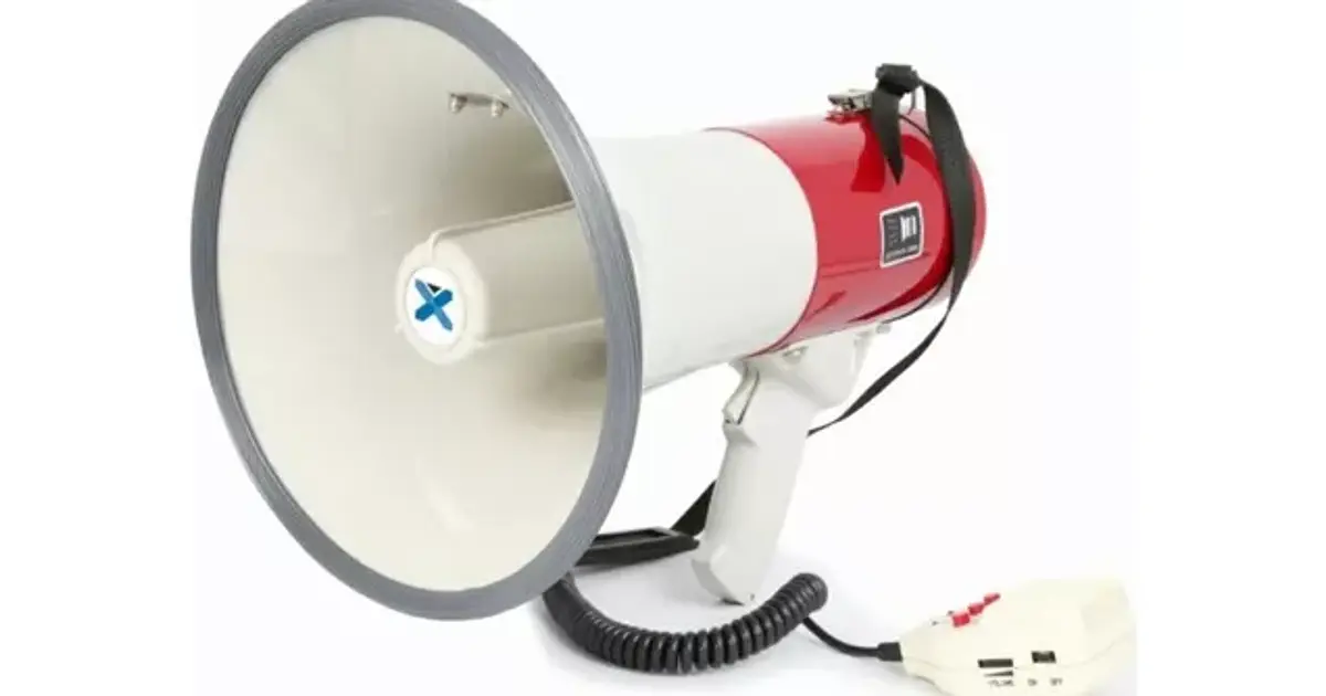 Megafono Portatil 50w Fuerte Altavoz Recargable Con Pilas