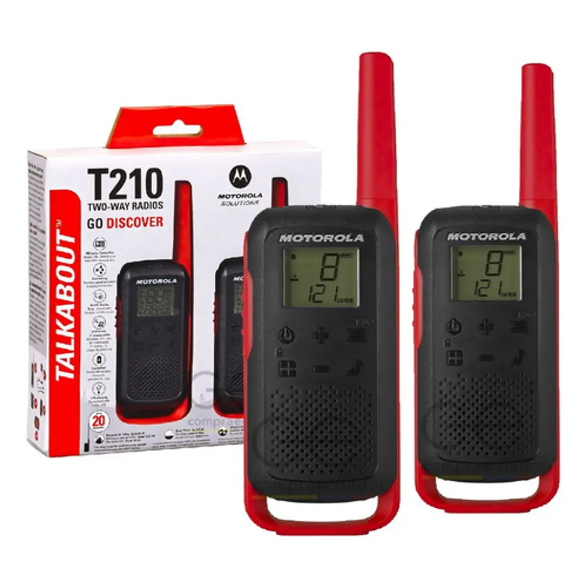 Radio Motorola Walkie-talkies Talkabout T210 Color Negro | León Import