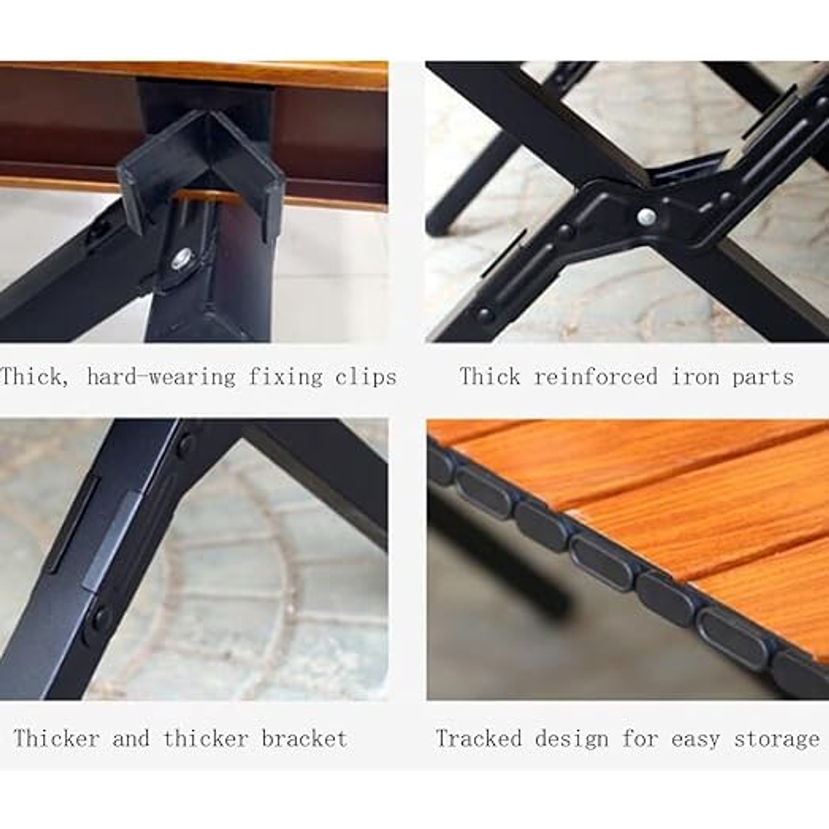 Mesa Plegable De Picnic Pequeña Beige | León Import