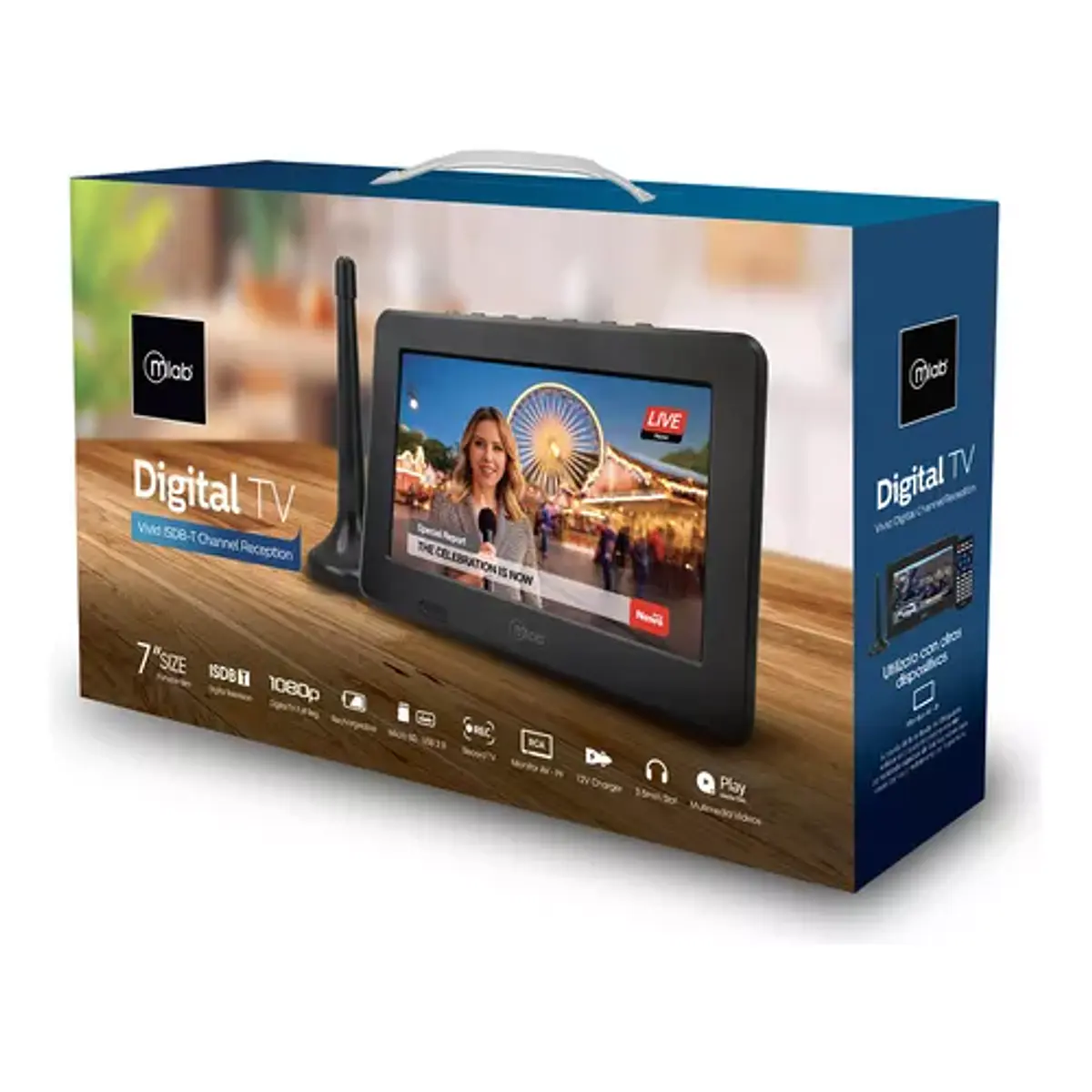 Mini Tv Mlab Portatil 7 Digital | León Import