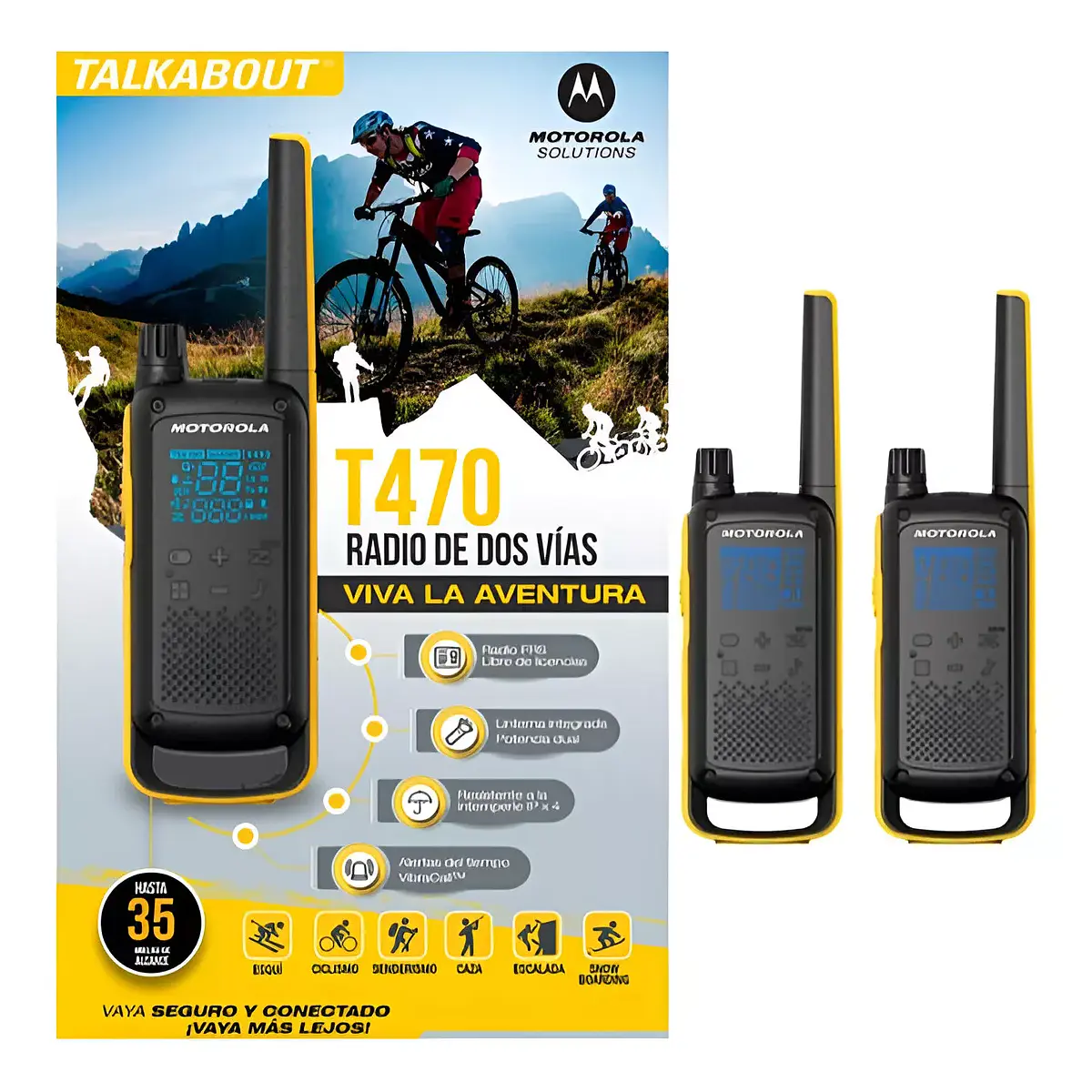 Walkie Talkie Radiocomunicador Motorola T470 Talkabout Walk | León Import