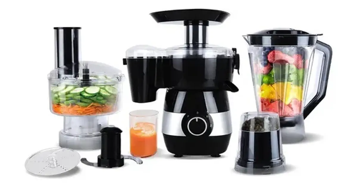 Juego de procesador licuadora extractor frutas verduras 6 en
