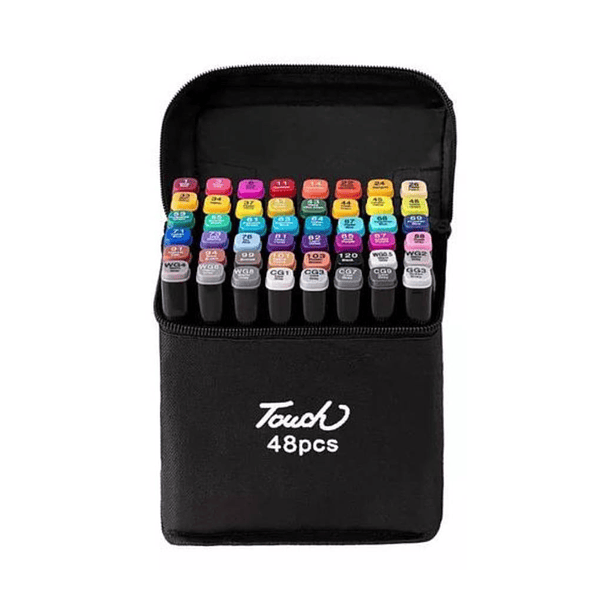 Set 48 Marcadores Plumones Lapices De Colores Doble Punta