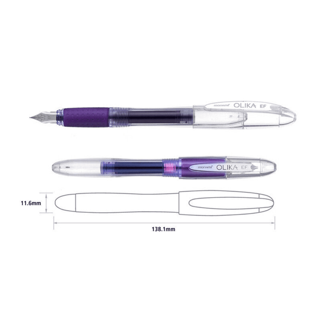 Pluma Extra Fina Colores Monami Olika