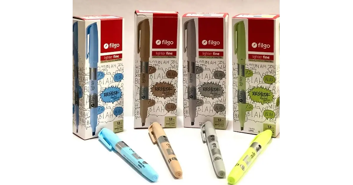 Resaltador Filgo Lighter Fine Pastel X 12u. V/colores