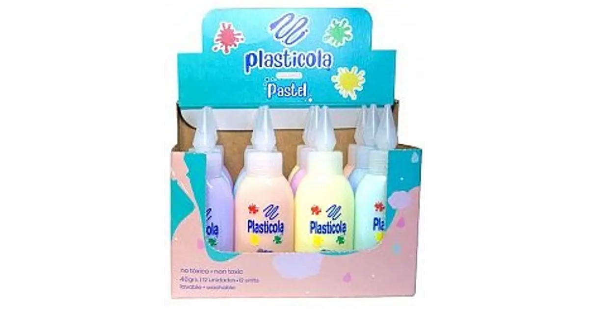 Adhesivo Plasticola Vinilico X 40 G Pastel