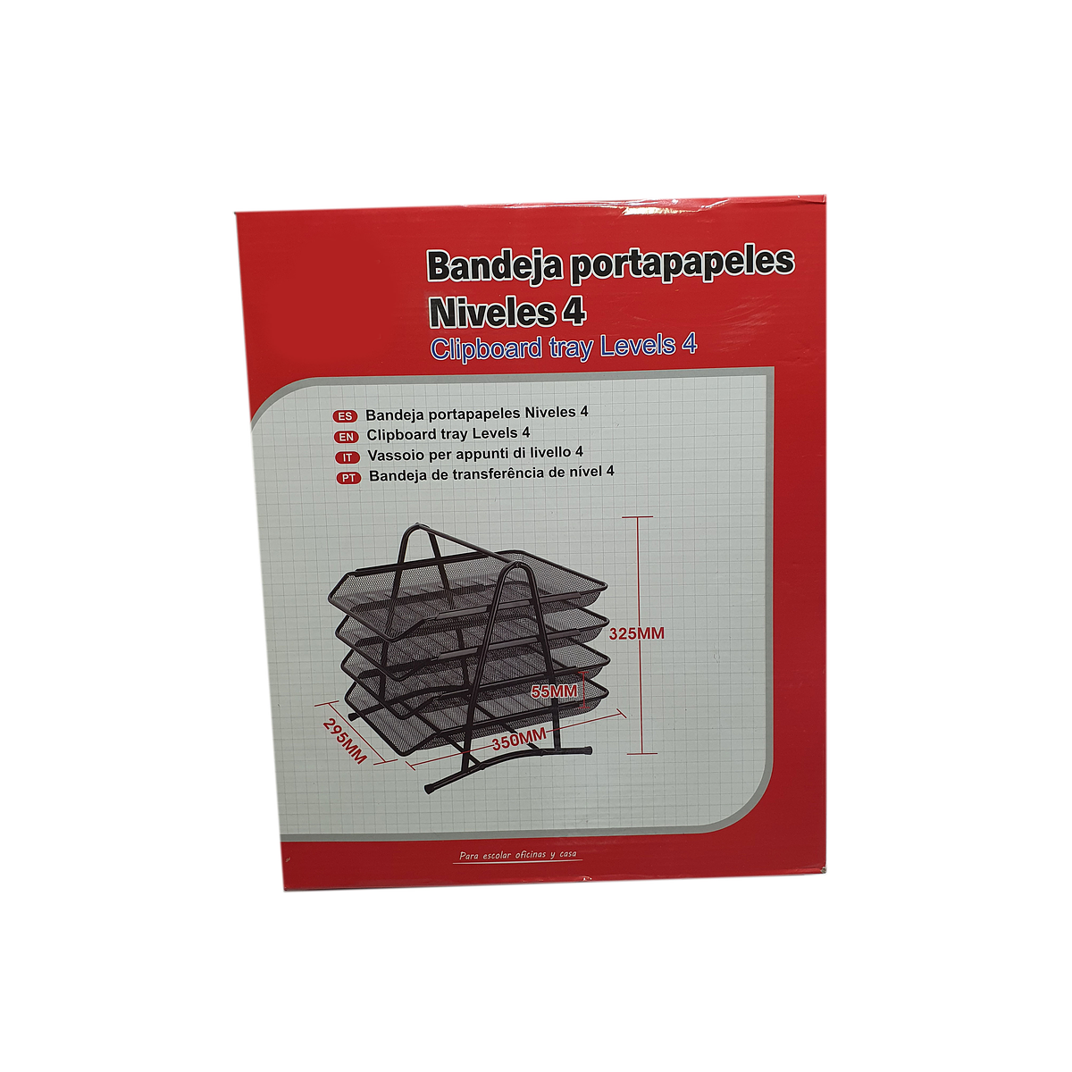 Bandeja Porta Documentos - Papeles - 4 Niveles Tipo Malla