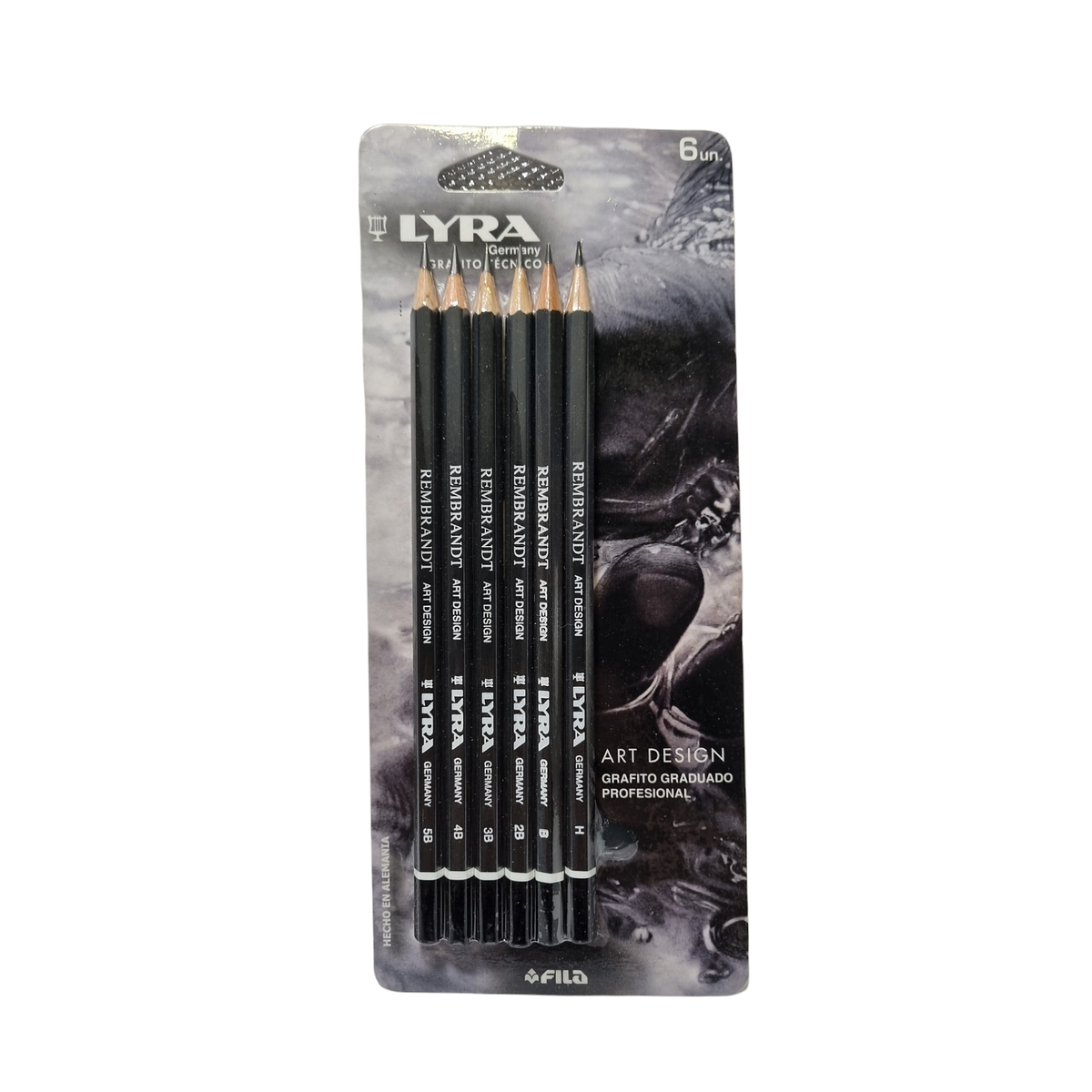 Pack 6 Lapices grafito técnicos Lyra H-B-2B-3B-4B-5B