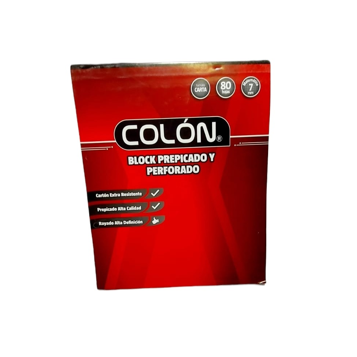 Block prepicado y perforado tamaño carta Colon Cuadriculado
