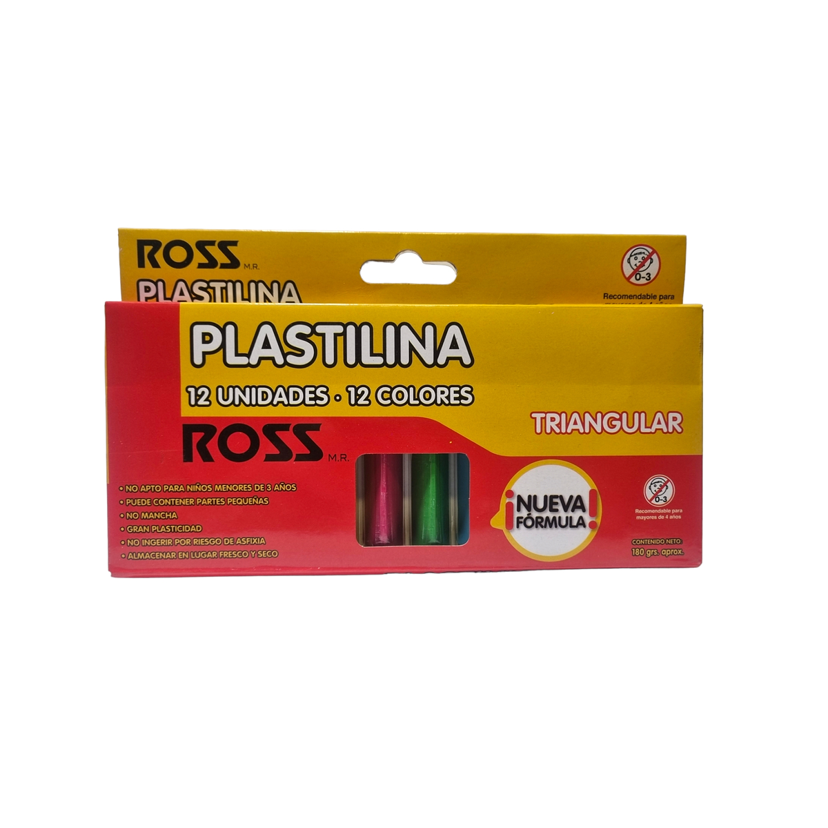 Plasticina - Plastilina Ross 12 Colores Triangular