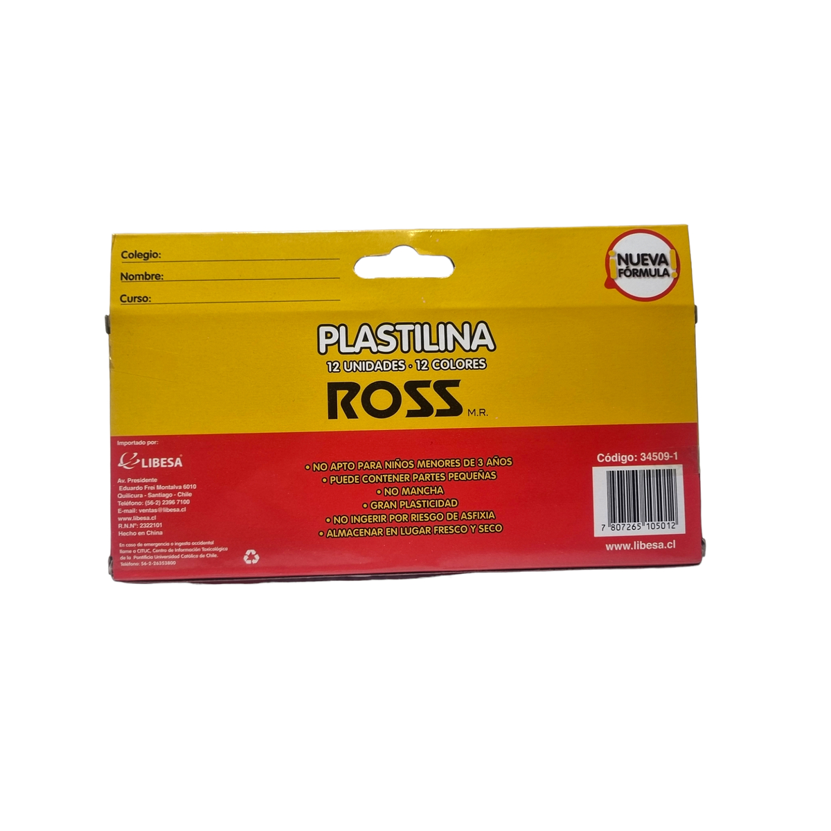 Plasticina - Plastilina Ross 12 Colores Triangular