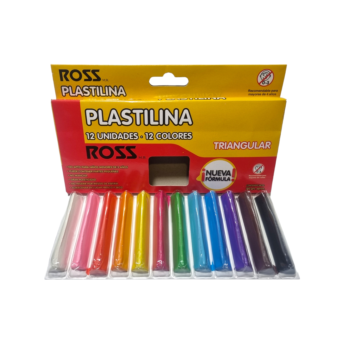 Plasticina - Plastilina Ross 12 Colores Triangular