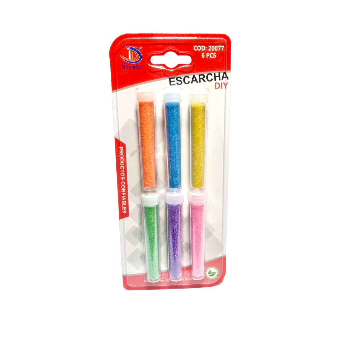 Set Escarchas 6 Colores Fluor 7gr Aprox