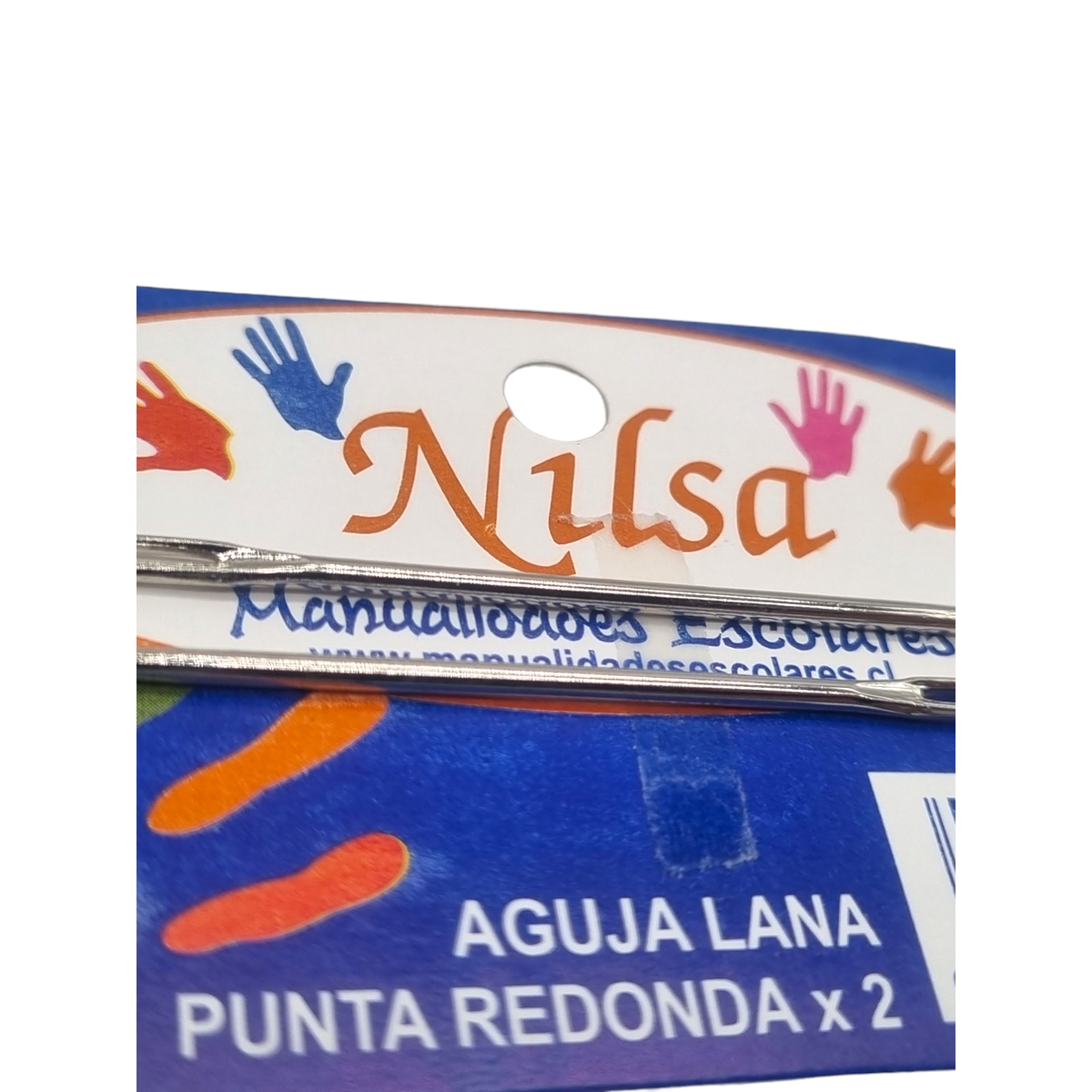 pack 2 Aguja de lana metalica punta redonda Nilsa