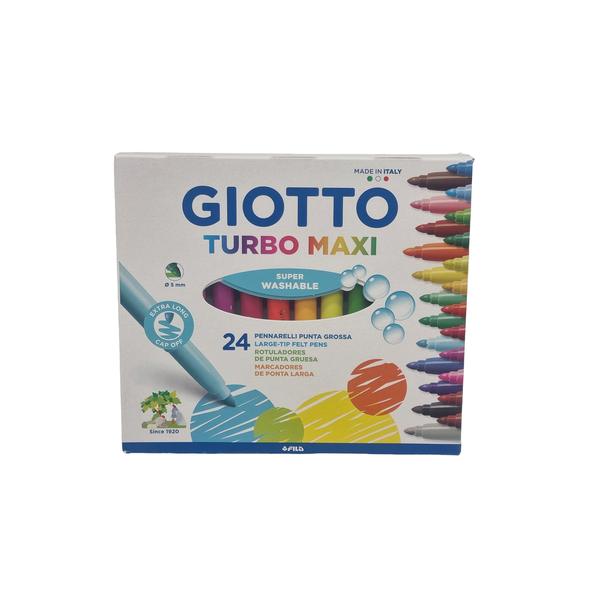 Marcadores Giotto turbo Maxi 24 colores punta gruesa - Lavab