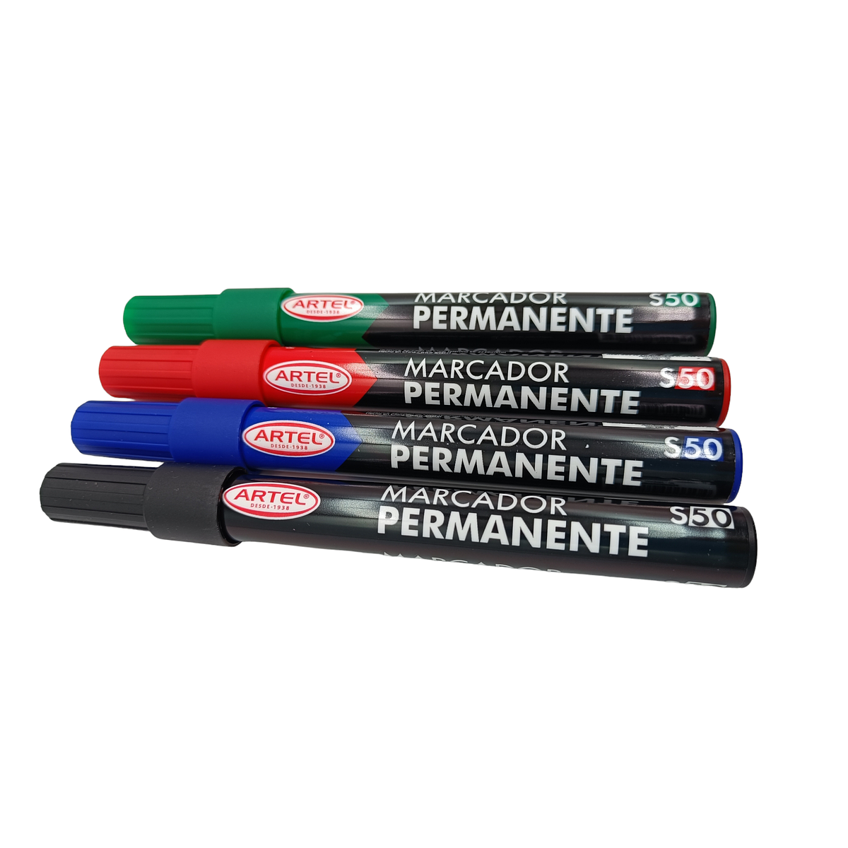 Set 4 plumones permanente S50 colores Artel