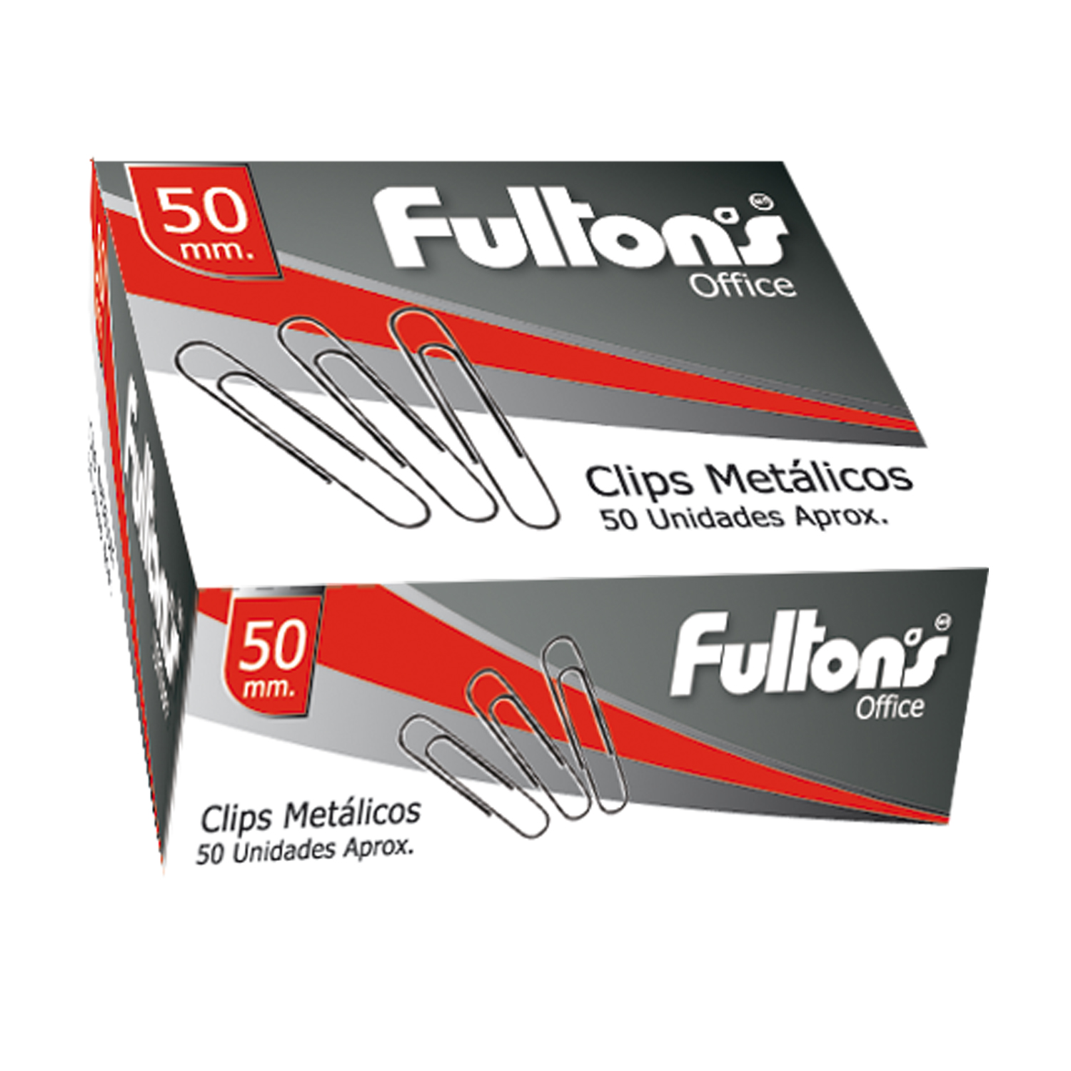 Clip Punta Redonda Metalico 50 Mm. 50 Unidades Fultons