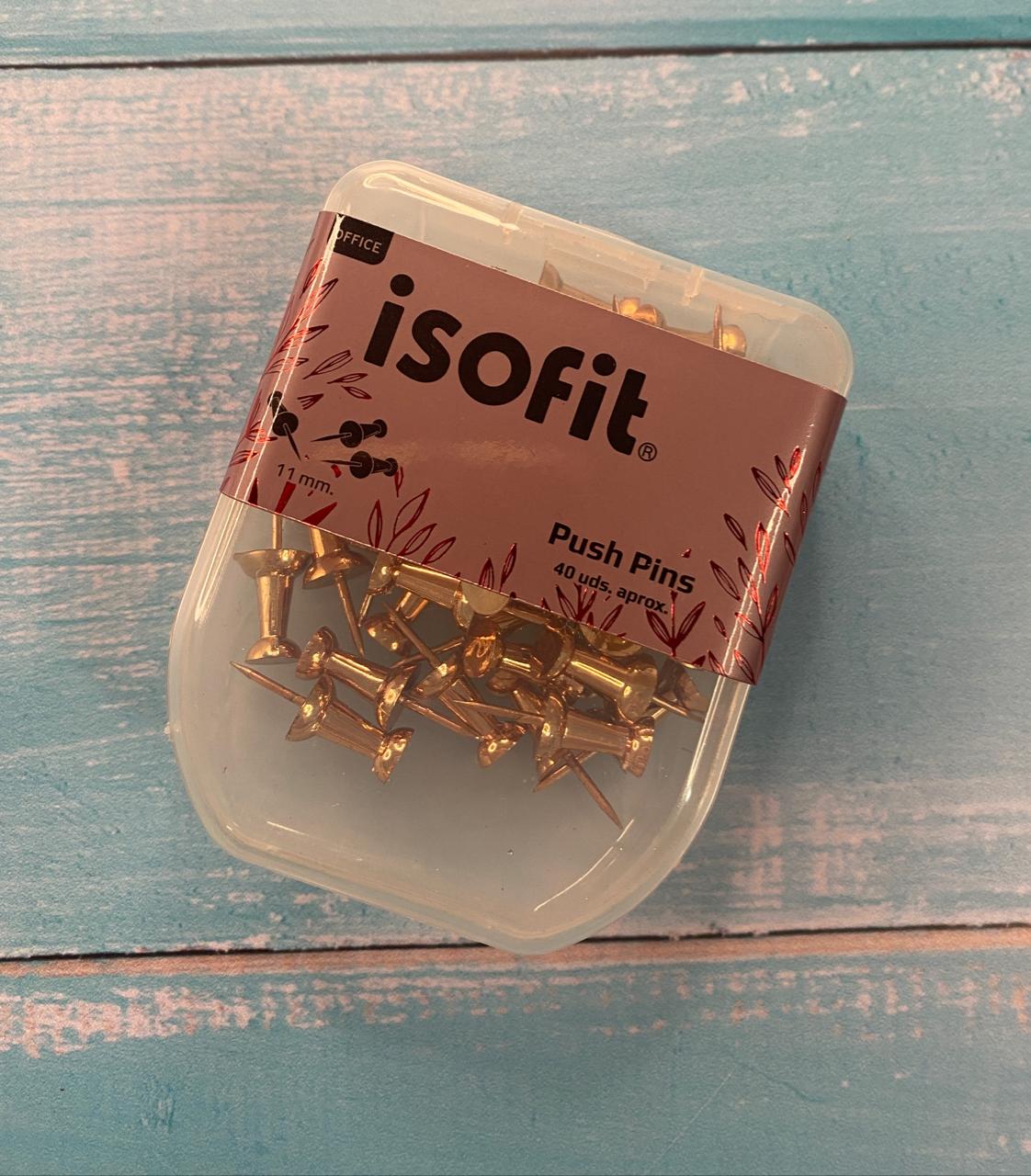 Push Pin Rose Gold 40 unidades Isofit