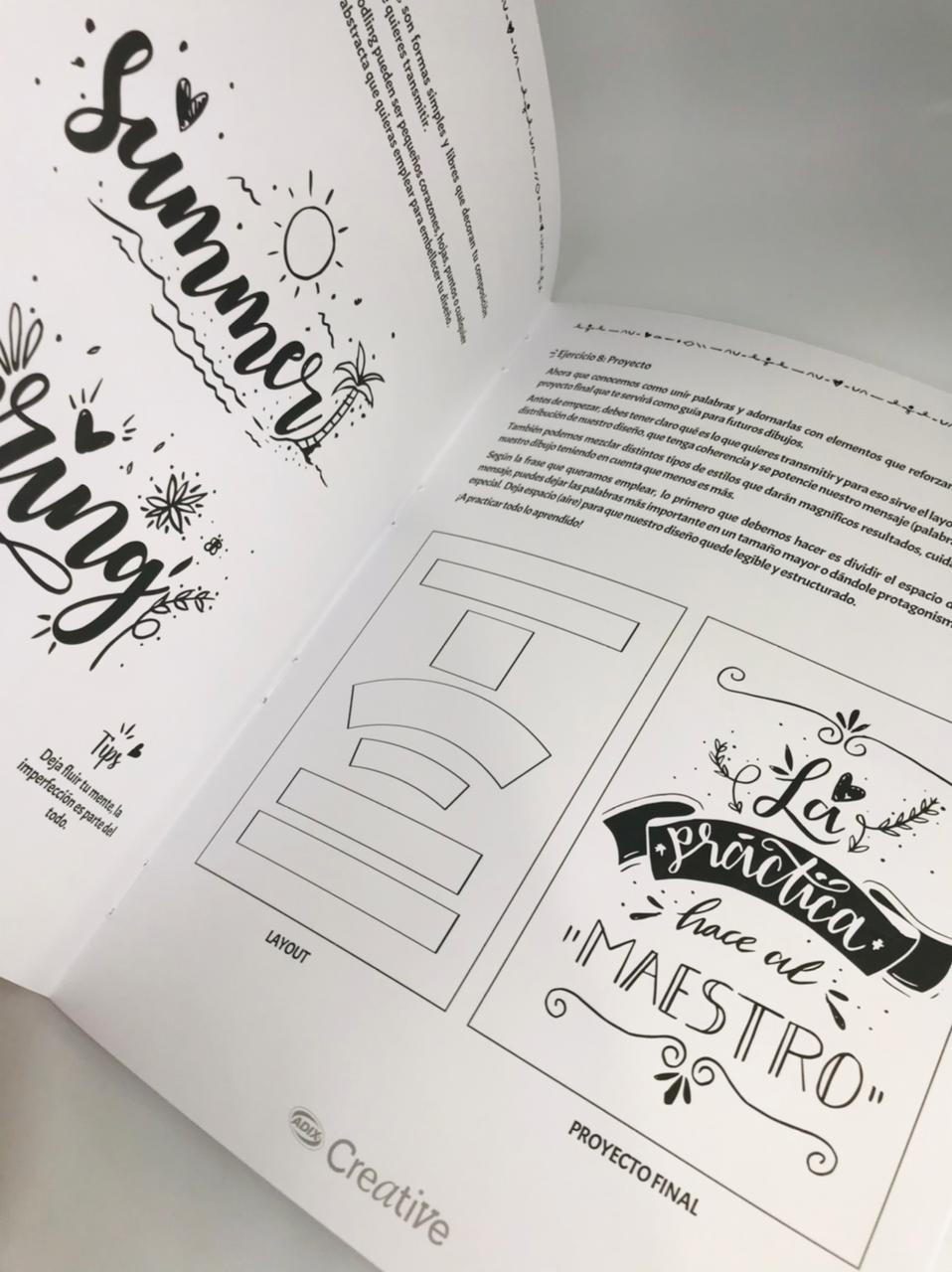 Libro de Caligrafia y Leterring Adix Creative