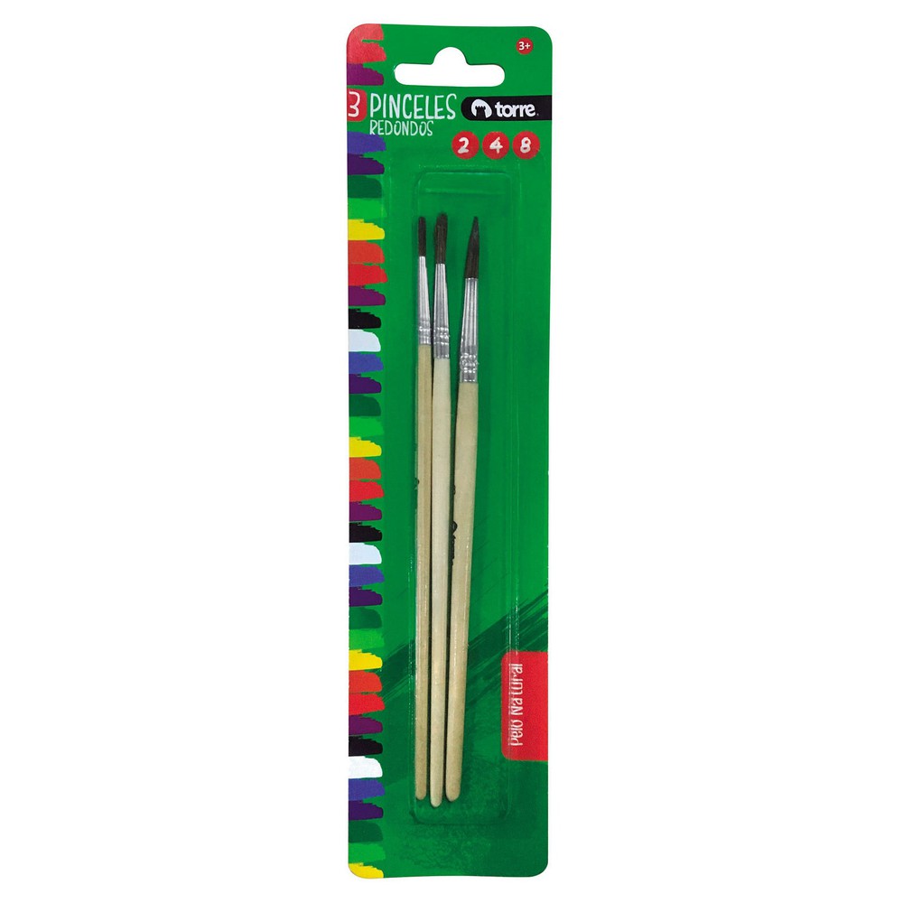 Set Pinceles Redondos 2-4-8 Torre
