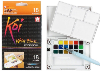 Set Acuarela 18 Colores Koi Sakura
