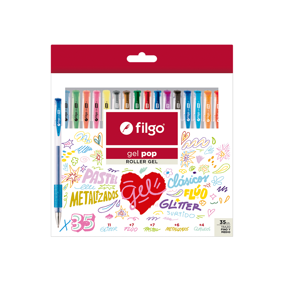 Lapiz Gel Pop 35 Colores Filgo