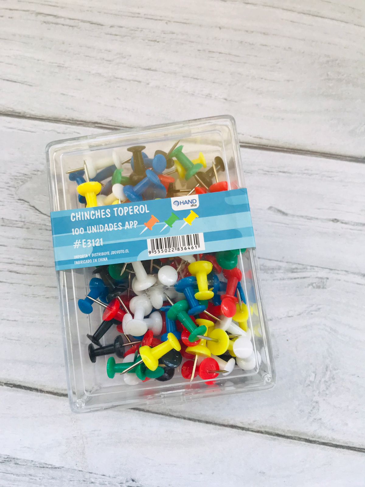 Caja de Push Pins 100 Unidades Hand