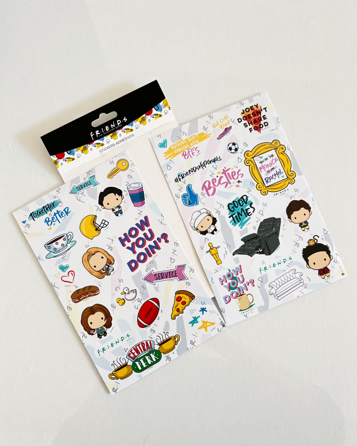 Set Stickers Adhesivos Friends