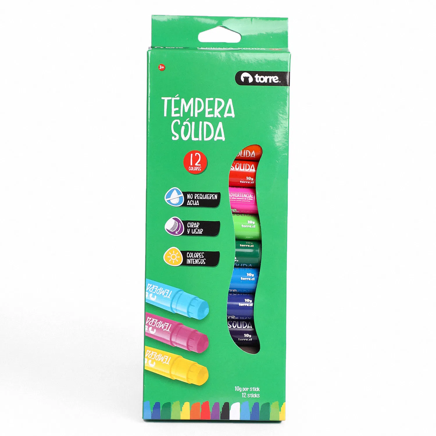 Tempera Solida 12 Colores Torre