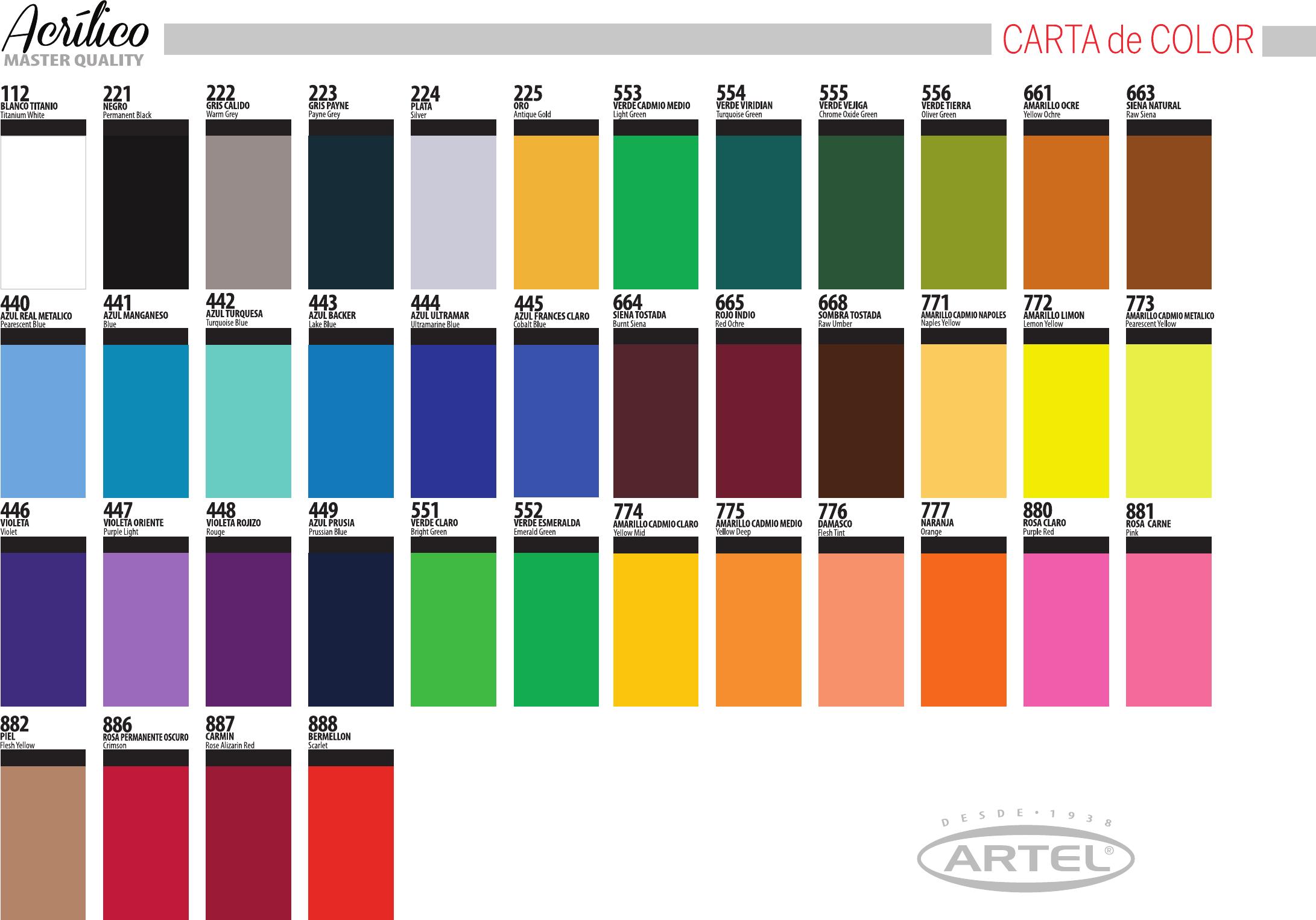 Acrilico 35 Ml. Artel