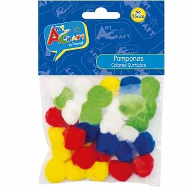 Pompones Colores Surtidos Art Craft