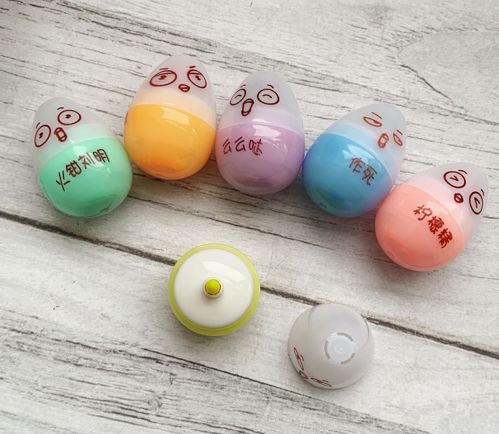 Set Destacador Mini 6 Colores Huevito Motarro