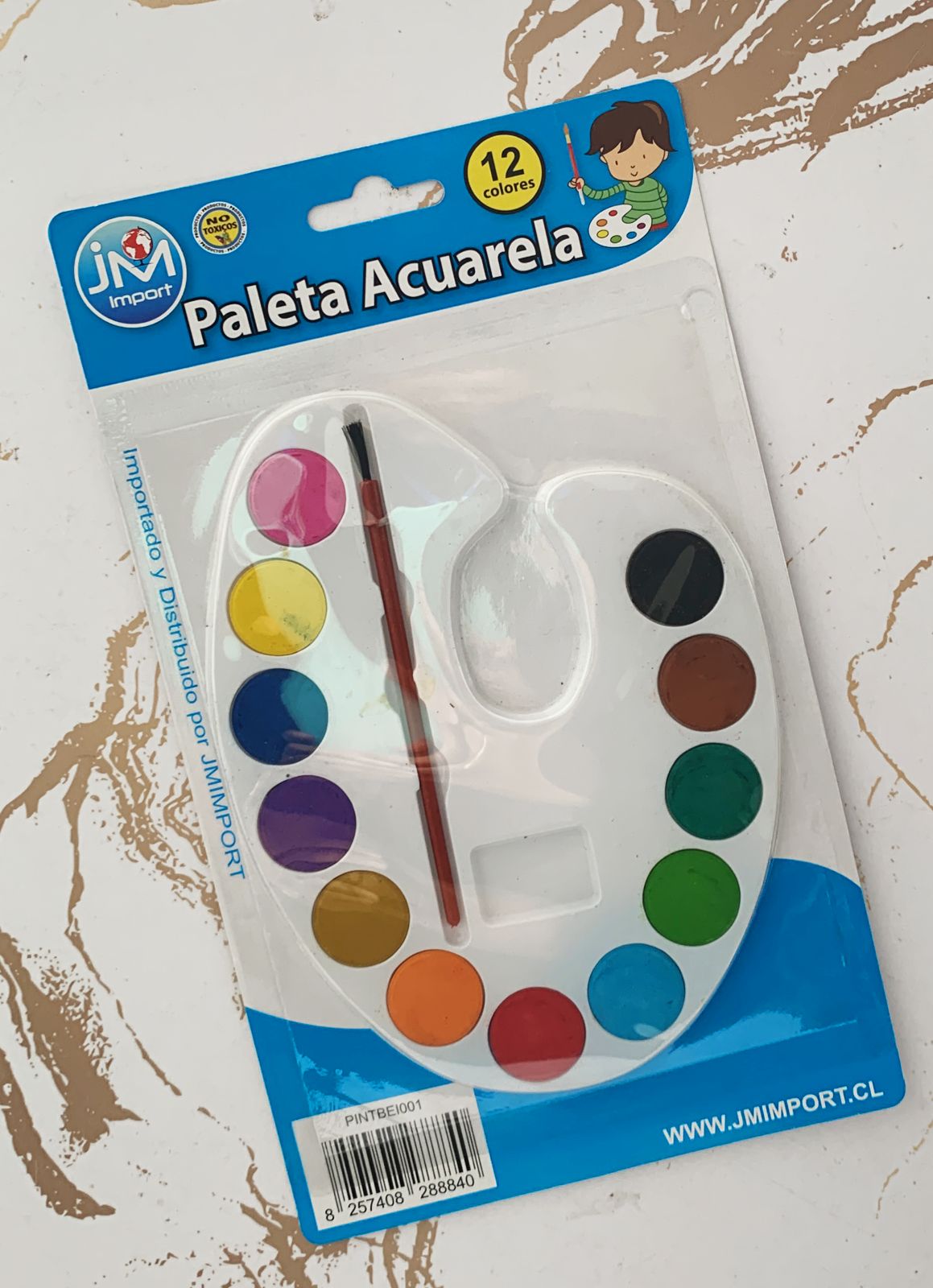 Acuarela 12 Colores Paleta JM.