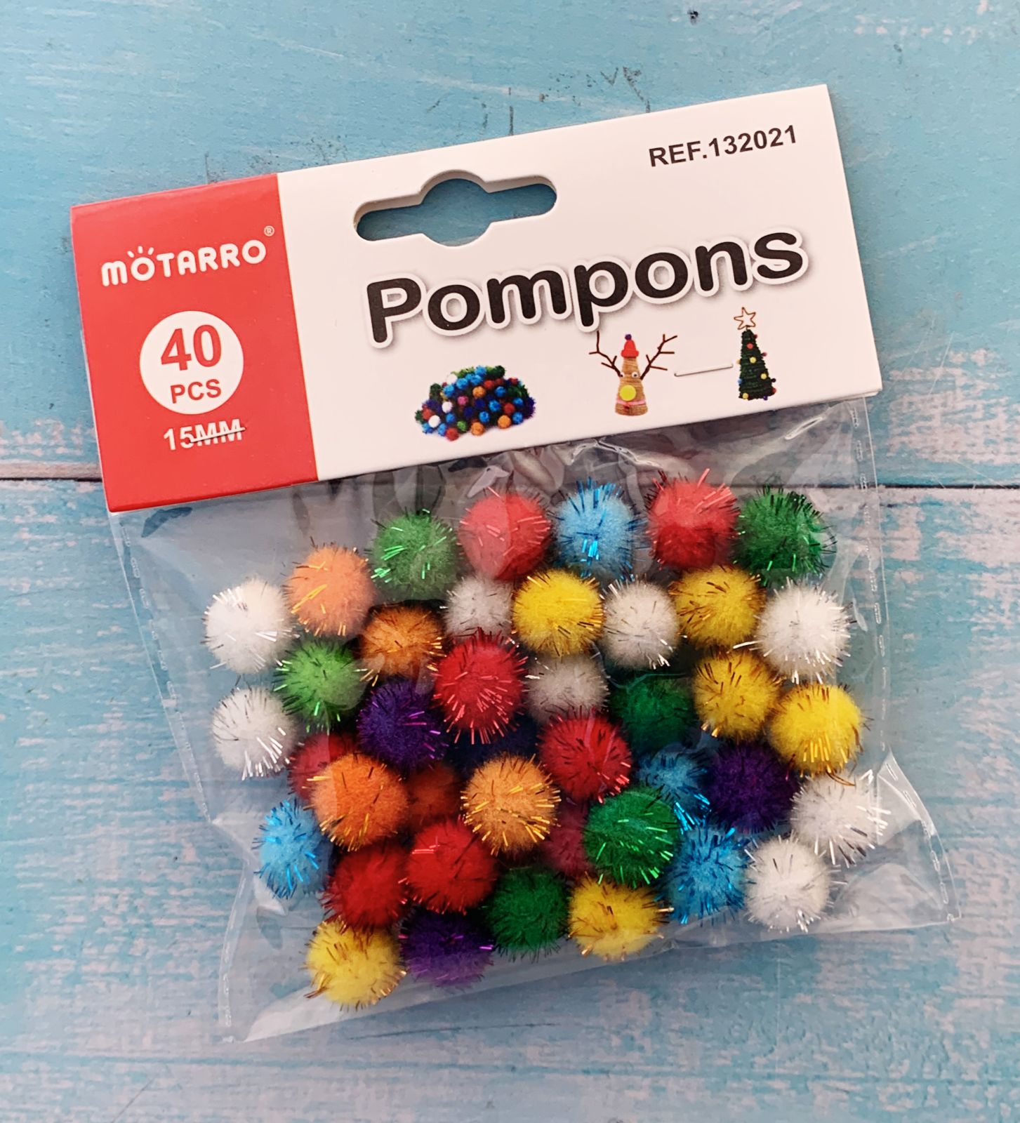 Pompones Colores Surtidos 40 Uni Motarro.
