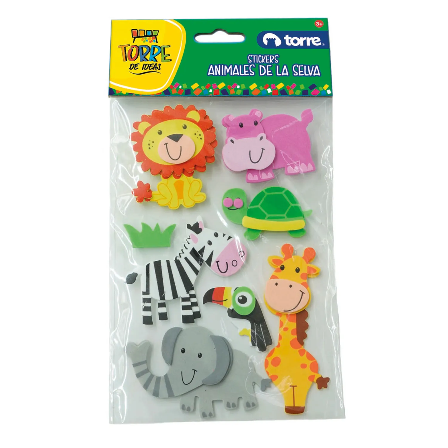 Stickers De Goma Eva Animales De La Selva Torre