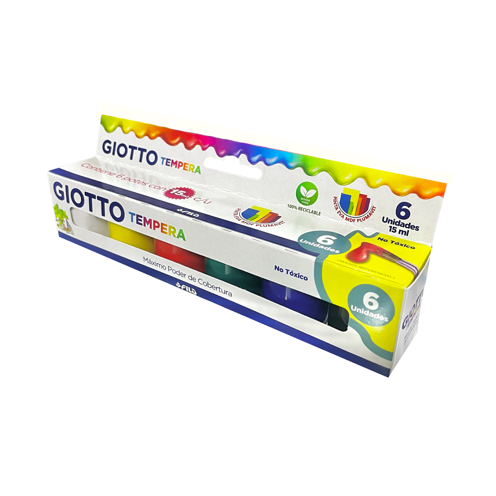 Tempera 6 Colores 15 Ml Giotto