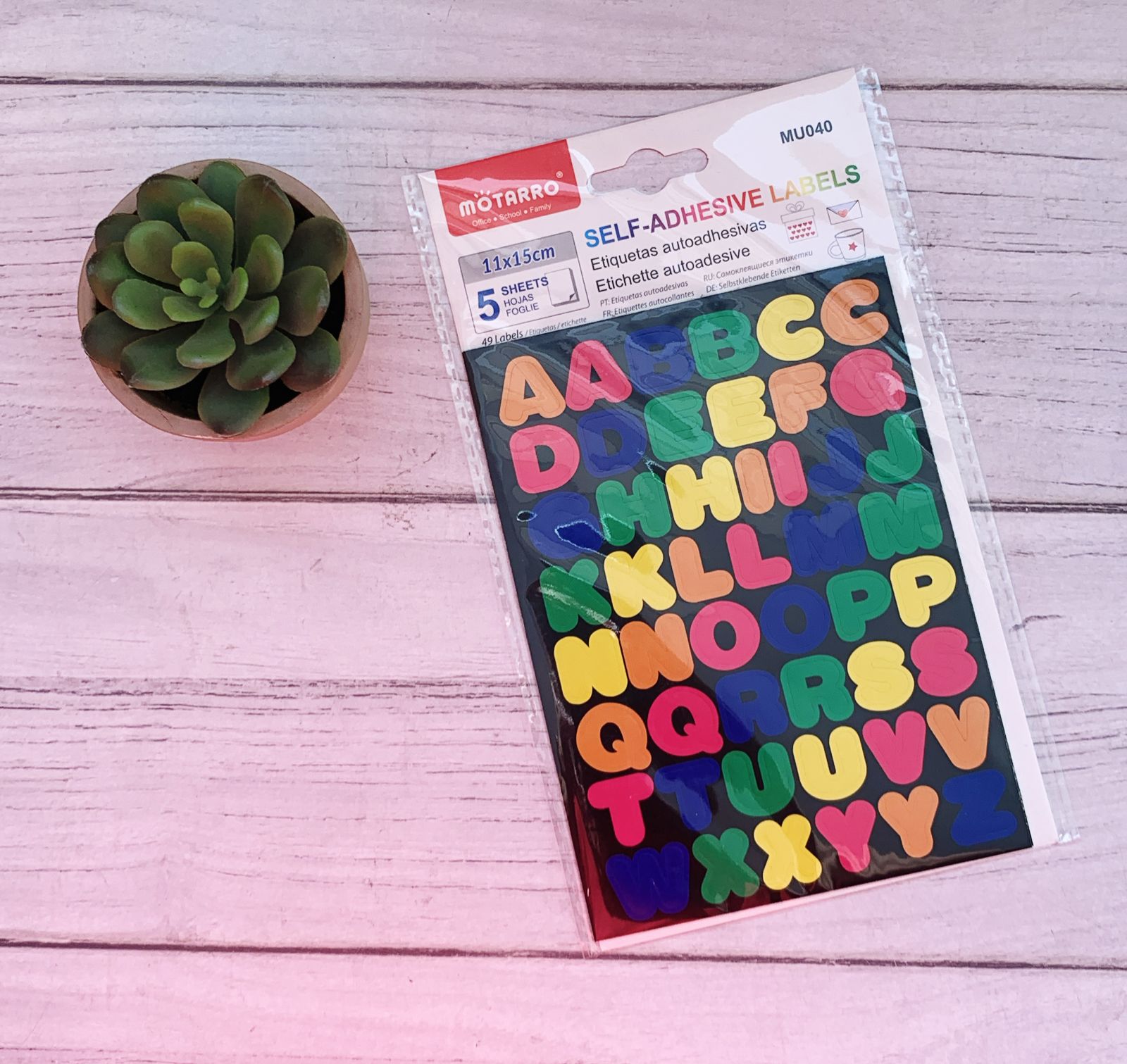 Set Stickers Letras 5 hjs Motarro