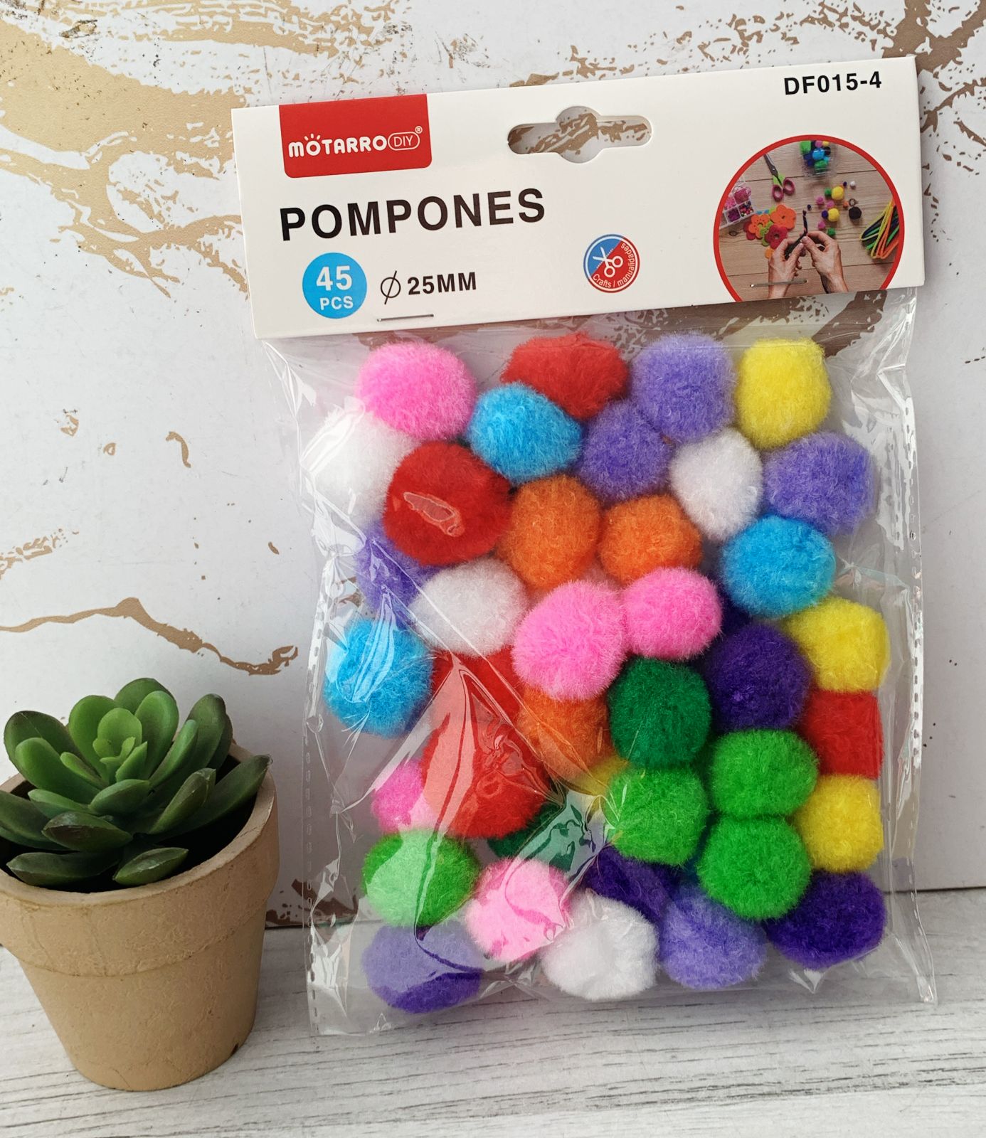 Pompones Colores Surtidos 45 unidades Motarro