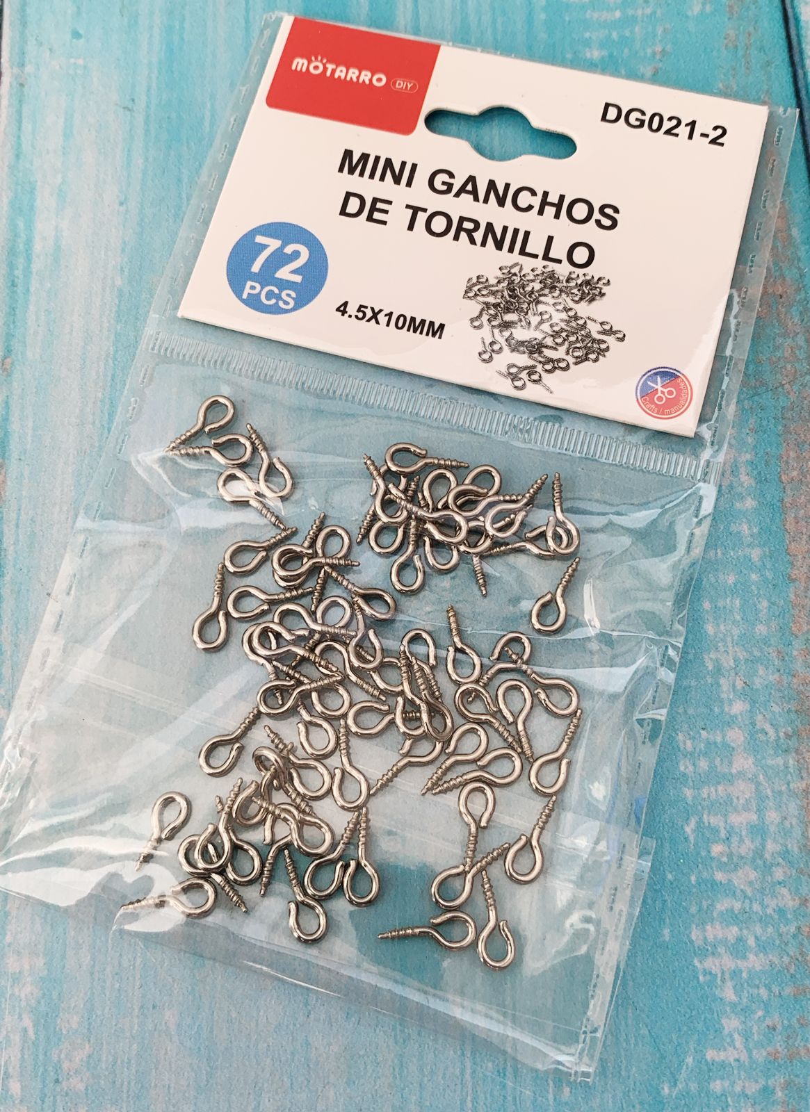 Set Mini Ganchos De Tornillo 72 Unidades Motarro