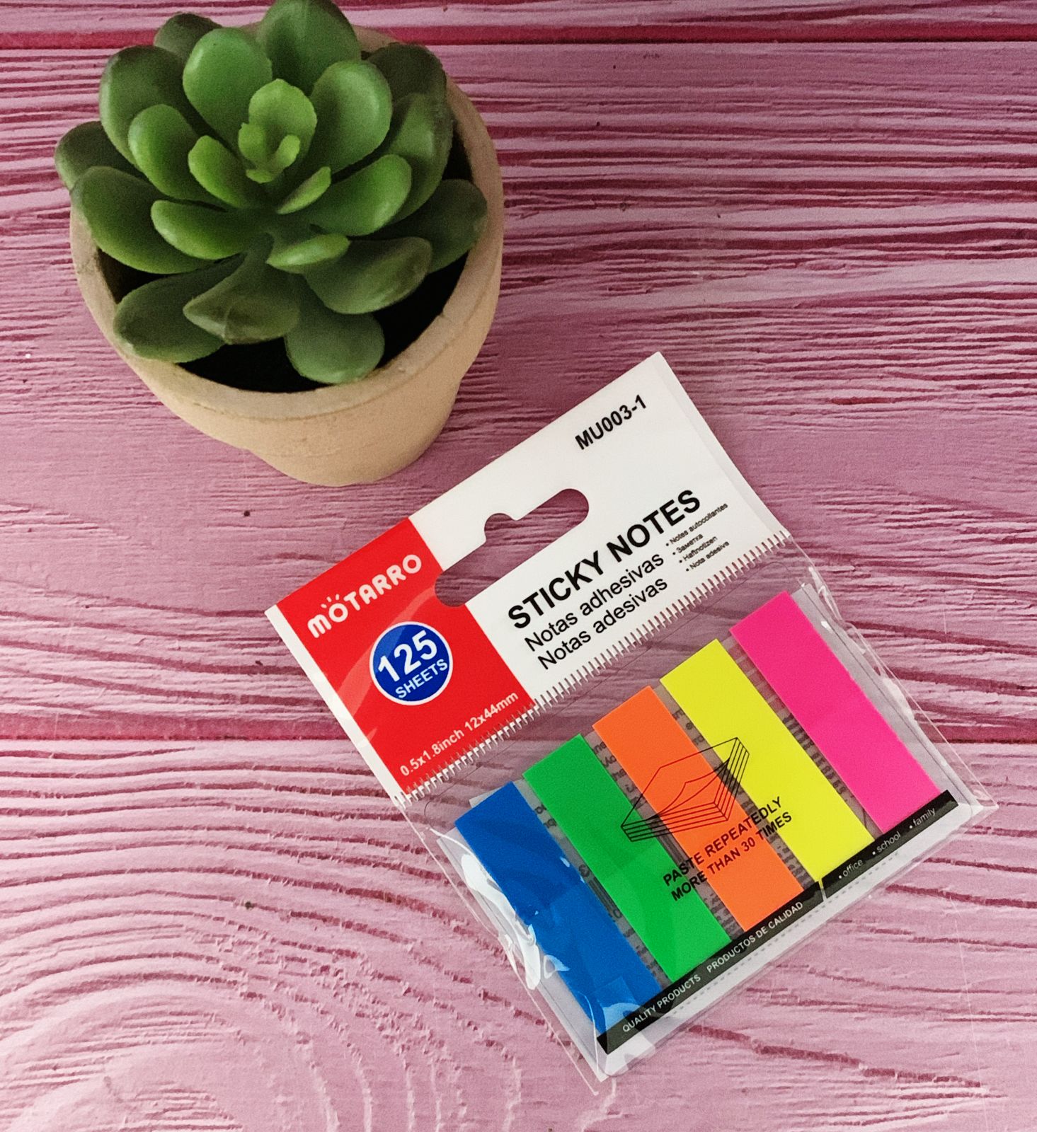 Banderitas 5 Colores 125 Unidades Motarro