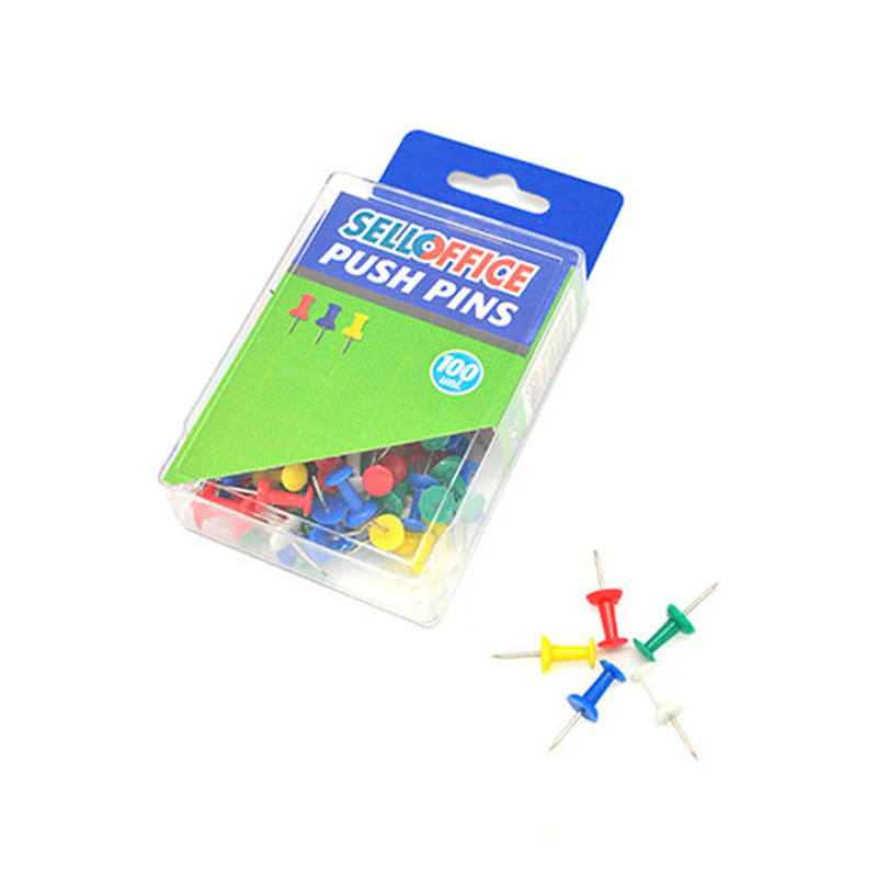 Push Pins Colores 100 Un Selloffice