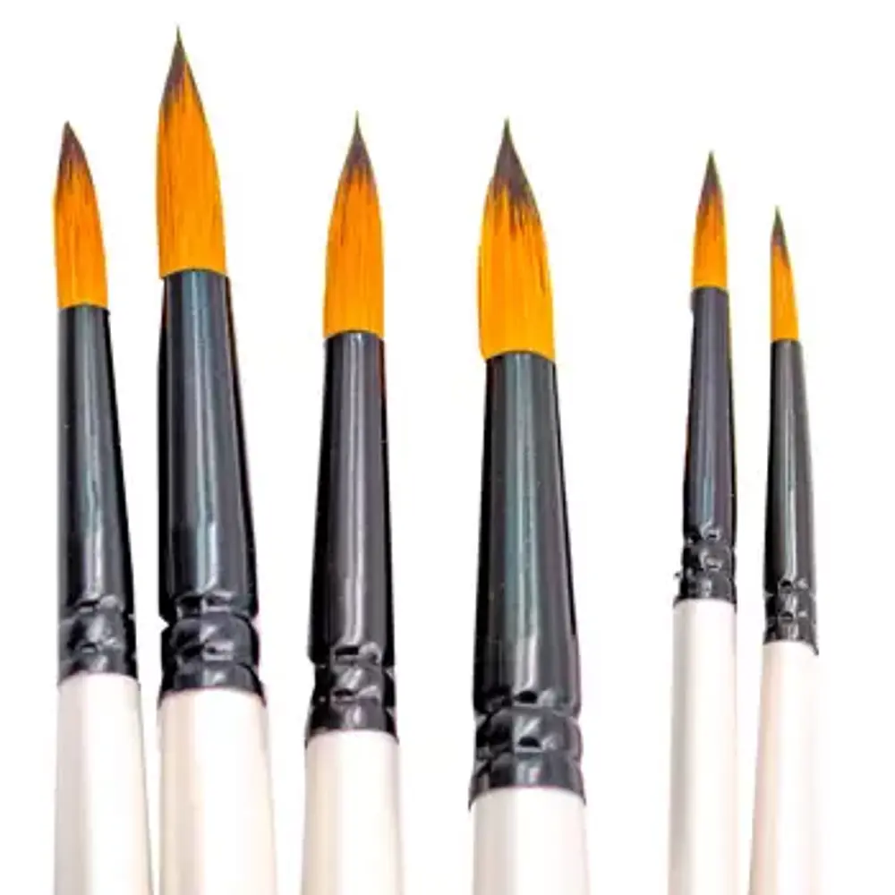 Set Pinceles Acrilico 6 Und Jm