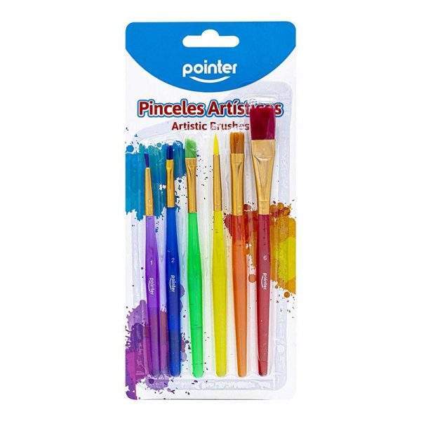 Set 6 Pinceles Artisticos Surtidos Pointer