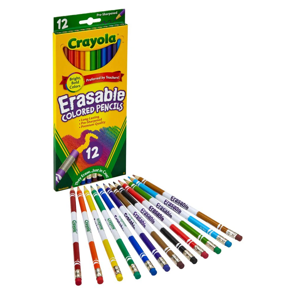 Lápiz De Color 12 Un Borrables Crayola