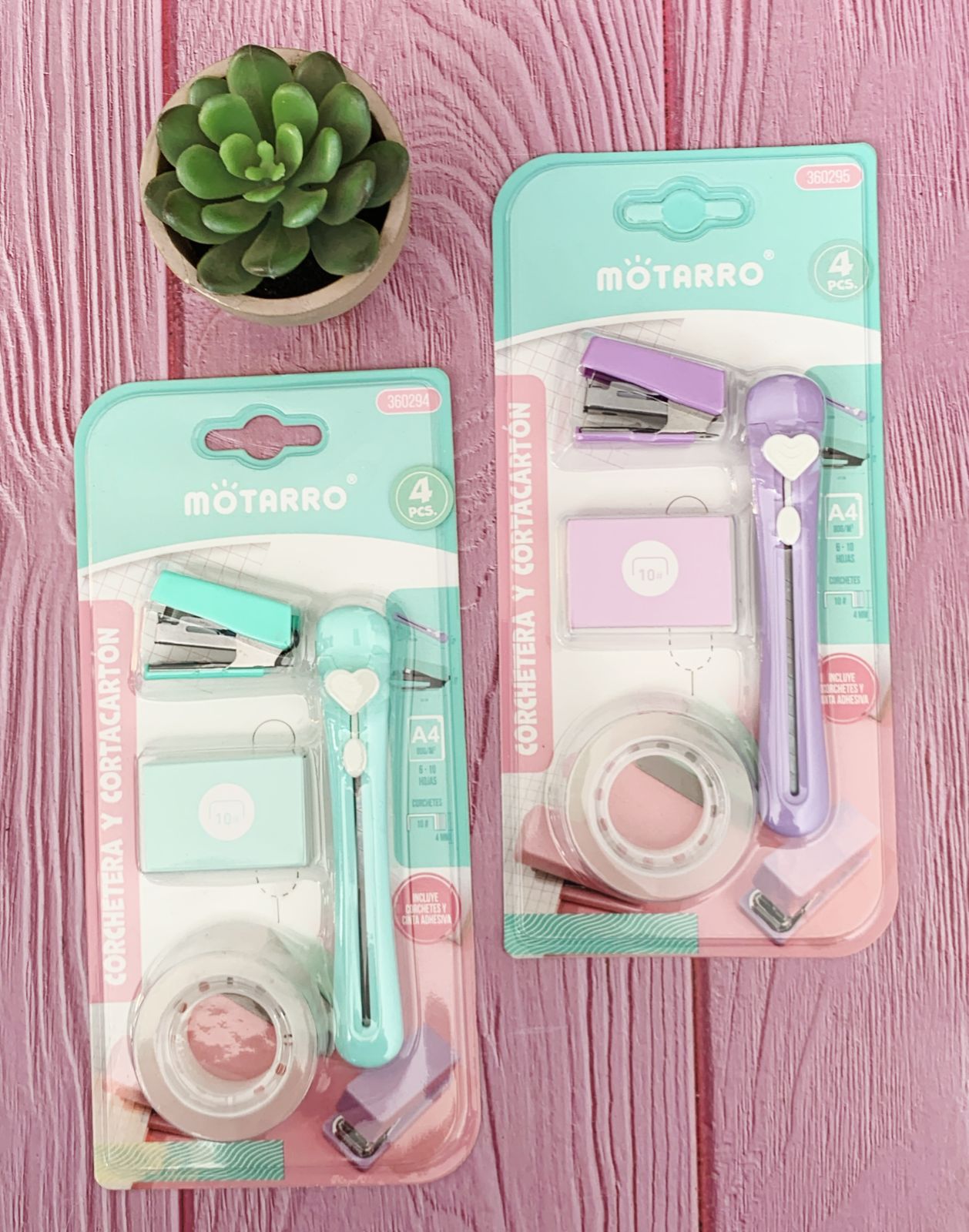 Set Oficina Mini Verde Pastel Motarro